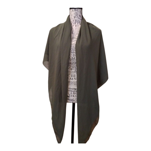 Accessories | Olive Green Silk Shawl Wrap Or Scarf | Poshmark
